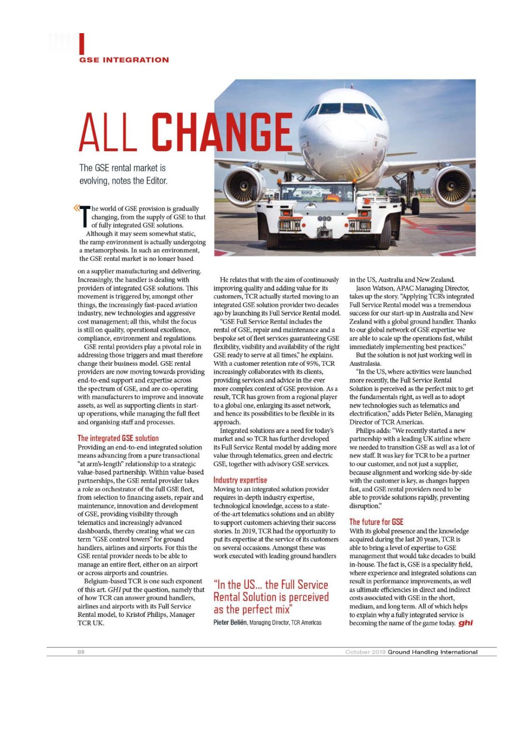 TCR Group | Ground Support Equipment GSE for aviation & airport