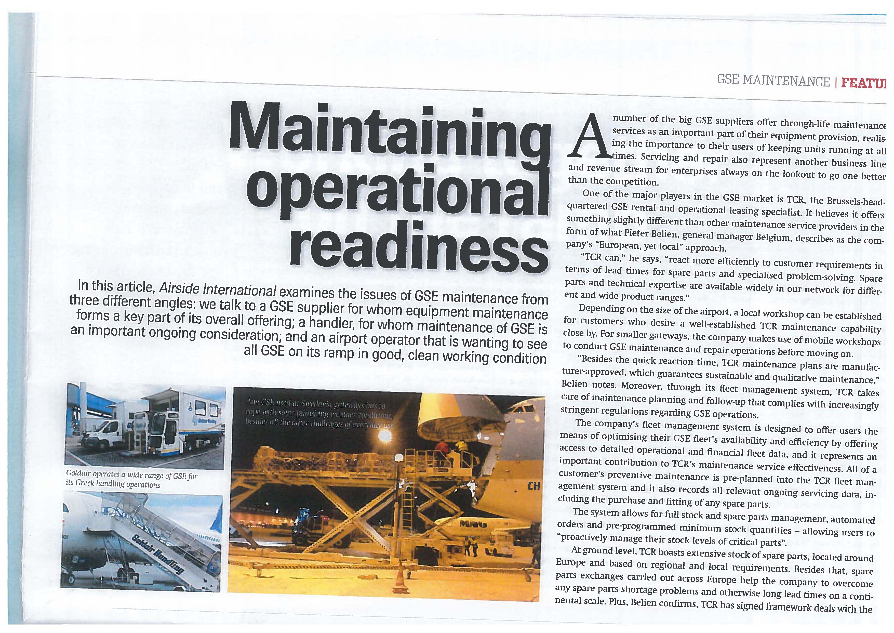 Maintaining Operational Readiness Tcr Group